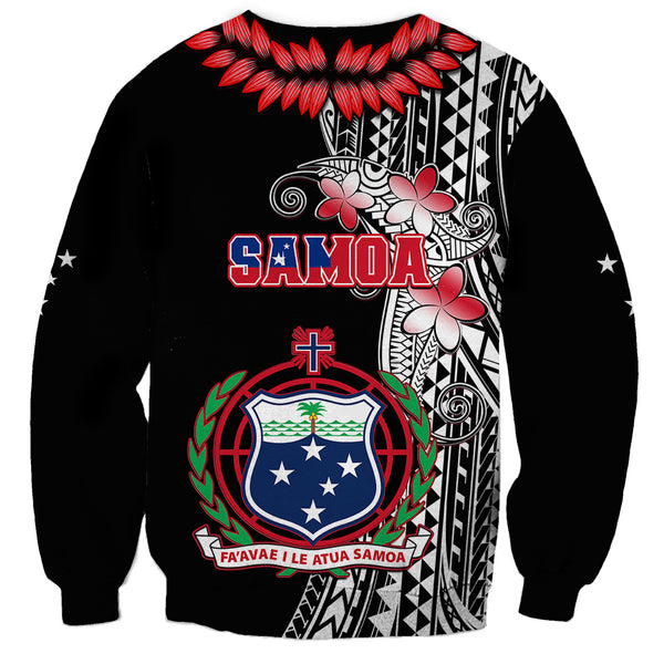 Polynesian Pride Samoa Sweatshirt Ula Fala Mix Samoan Tribal Black ...