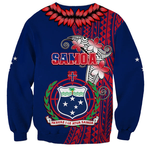 Polynesian Pride Samoa Sweatshirt Ula Fala Mix Samoan Tribal Blue ...