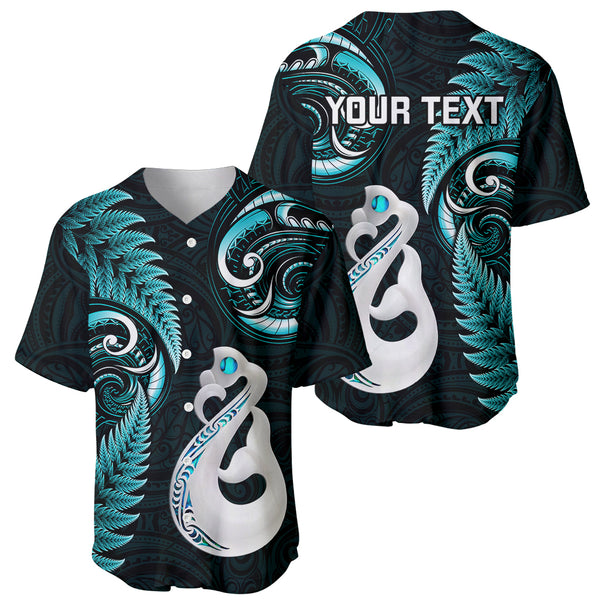 Personalised New Zealand Baseball Jersey Aotearoa Silver Fern With ...