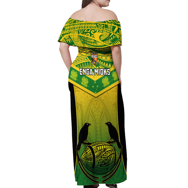 Papua New Guinea Rugby Off Shoulder Maxi Dress Enga Mioks PNG ...