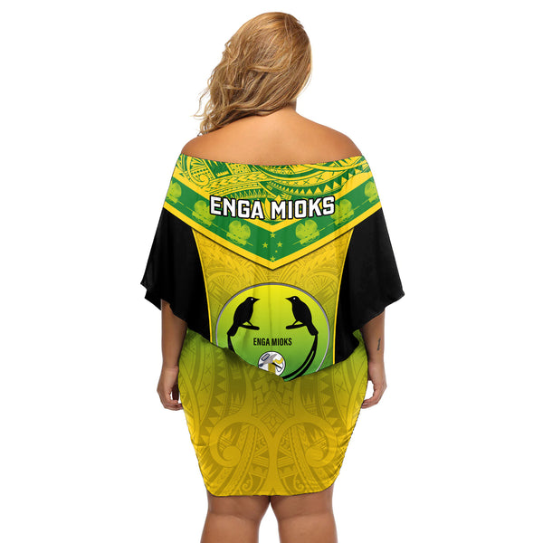 Papua New Guinea Rugby Off Shoulder Short Dress Enga Mioks PNG ...