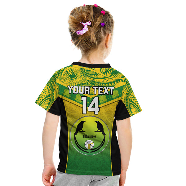 Custom Papua New Guinea Rugby Kid T Shirt Enga Mioks PNG Polynesian ...