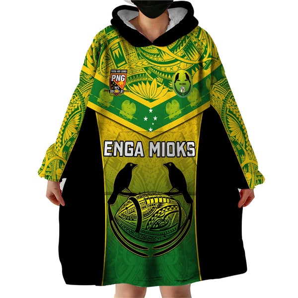 Custom Papua New Guinea Rugby Wearable Blanket Hoodie Enga Mioks PNG ...