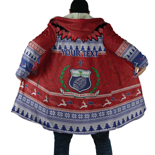 Personalised Toa Samoa Rugby Christmas Cloak Ula Fala Samoan Pattern ...