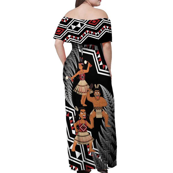 Aotearoa Kapa Haka Off Shoulder Maxi Dress 2025 Festival - Traditional ...
