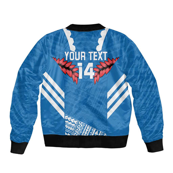Custom Toa Samoa Rugby Sleeve Zip Bomber Jacket Samoan Siva Tau Uso Aso ...