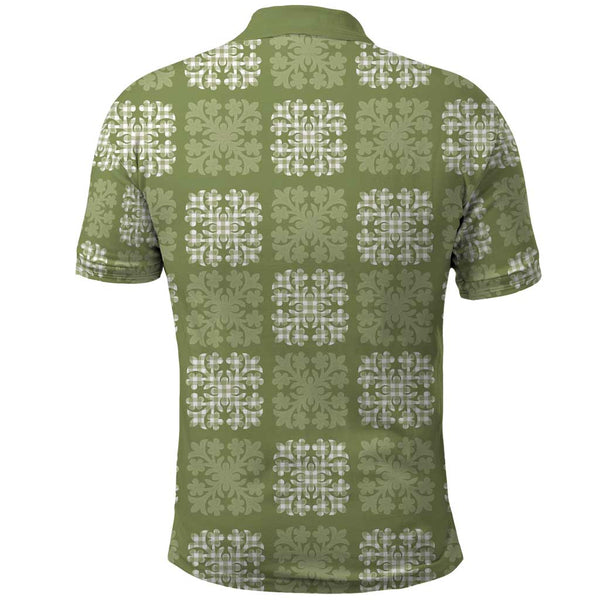Vesuvian Green Palaka Quilt Hawaii Polo Shirt Traditional Hawaii-plaid ...