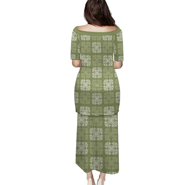 Vesuvian Green Palaka Quilt Hawaii Puletasi Traditional Hawaii-plaid ...