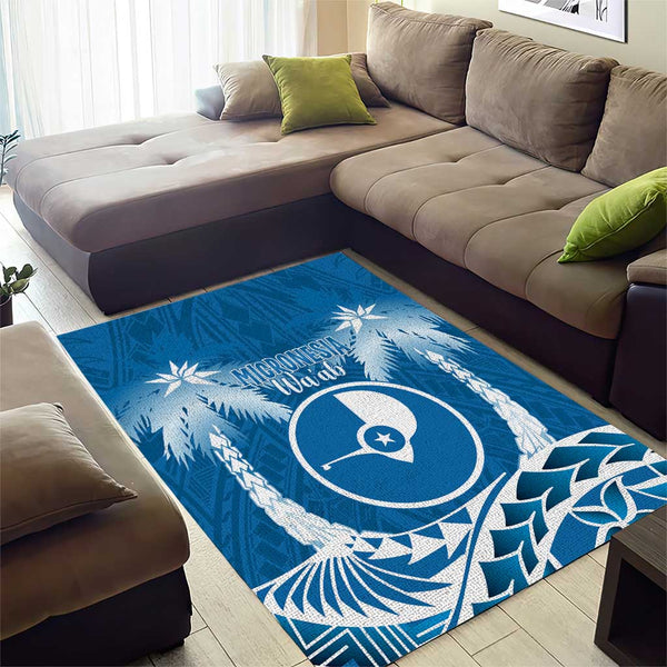 FSM Yap Day Area Rug 2025 Wa'ab Micronesia Flag Color LT14