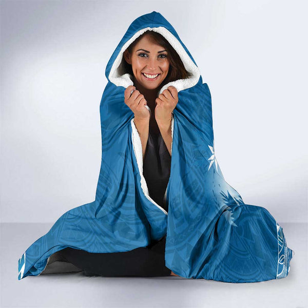 FSM Yap Day Hooded Blanket 2025 Wa'ab Micronesia Flag Color LT14