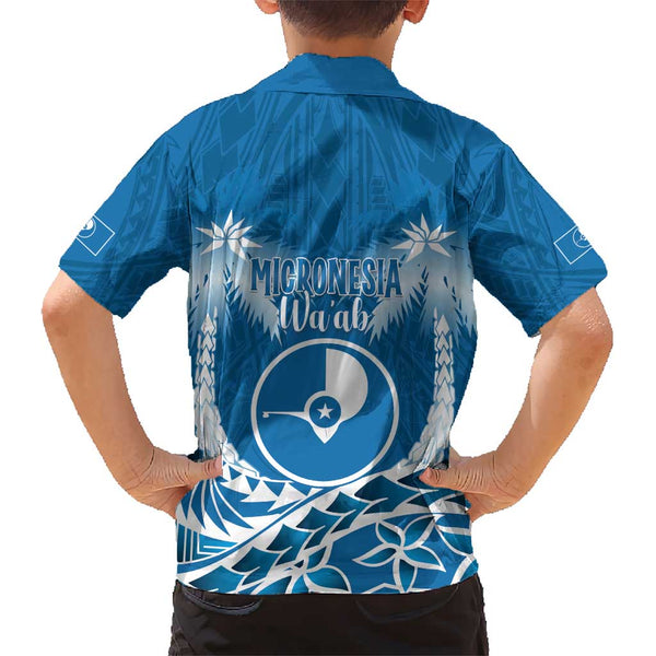 FSM Yap Day Kid Hawaiian Shirt 2025 Wa'ab Micronesia Flag Color LT14