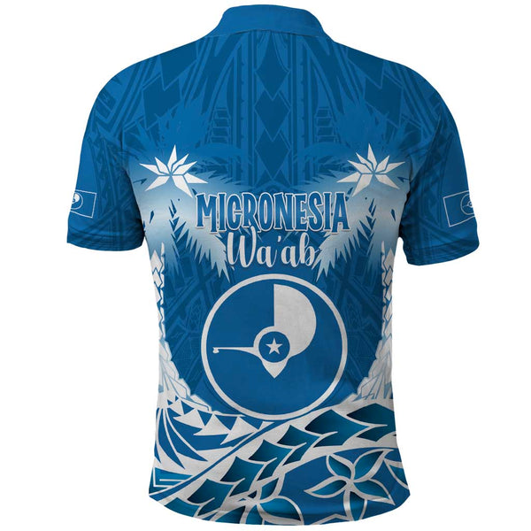 FSM Yap Day Polo Shirt 2025 Wa'ab Micronesia Flag Color LT14