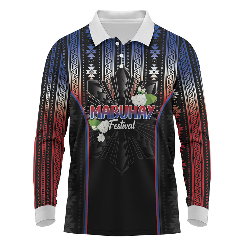 Home / Products / Mabuhay Philippines Festival Long Sleeve Polo Shirt ...