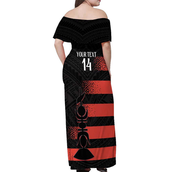 Custom New Caledonia Football Off Shoulder Maxi Dress Allez Les Cagous ...