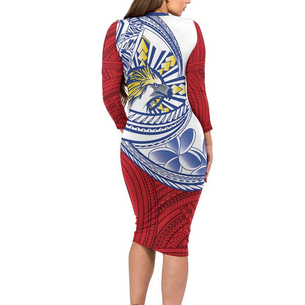 Philippines Eagle Sun Long Sleeve Bodycon Dress Filipino Agila ...