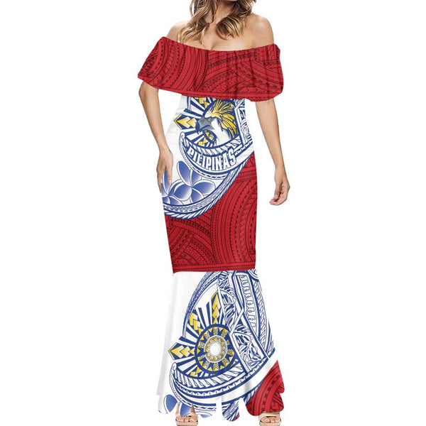 Philippines Eagle Sun Mermaid Dress Filipino Agila Polynesian Tattoo ...