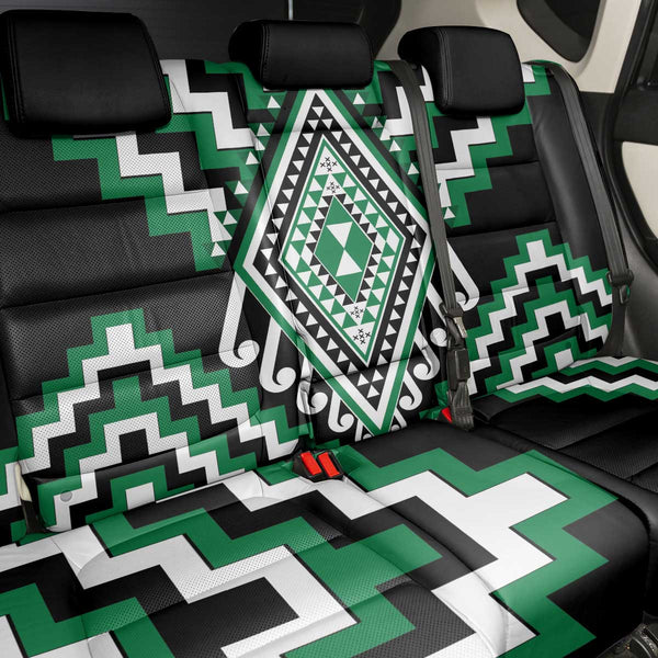 Green Aotearoa Taniko Poutama Patikitiki Back Car Seat Cover LT14