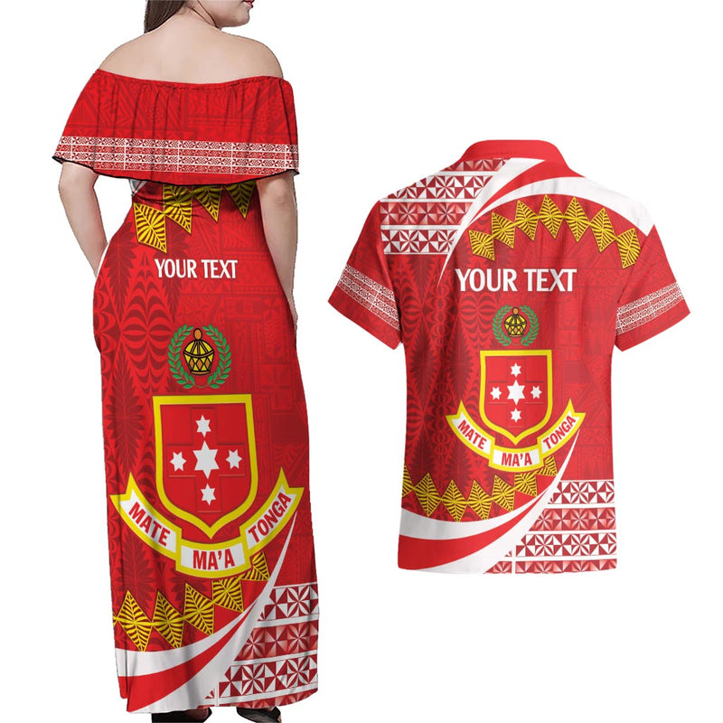 Personalised Kolisi Tonga College Atele Couples Matching Off Shoulder ...