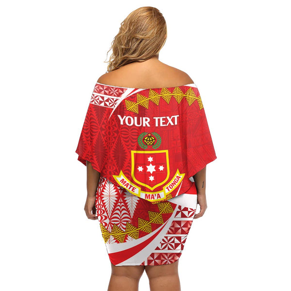 Personalised Kolisi Tonga College Atele Off Shoulder Short Dress Mate ...