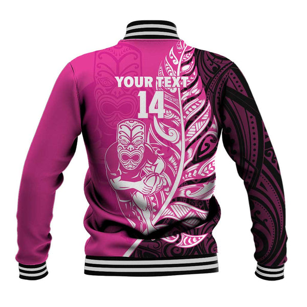 New Zealand Silver Fern Rugby Custom Baseball Jacket All Black Maori ...
