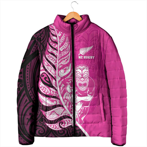New Zealand Silver Fern Rugby Custom Padded Jacket All Black Maori ...