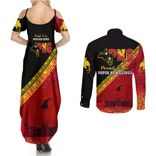 Papua New Guinea Couples Matching Summer Maxi Dress and Long Sleeve ...
