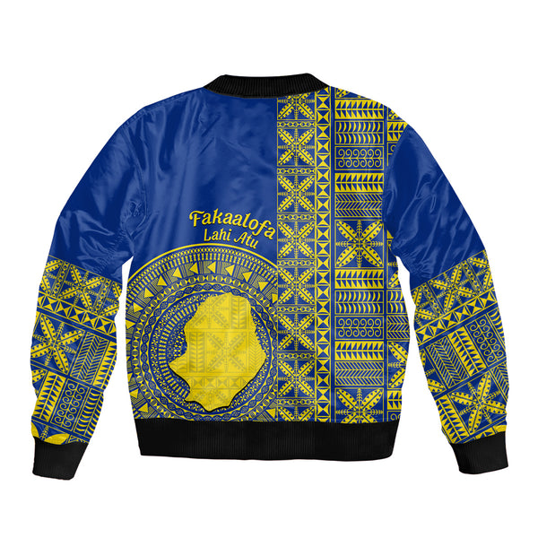 Fakaalofa Lahi Atu Niue Bomber Jacket Niuean Map With Hiapo Pattern ...