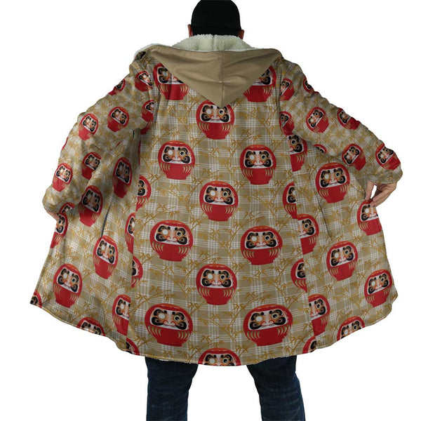 Japanese Daruma Doll Cloak Palaka With Seamless Bamboo Pattern LT14