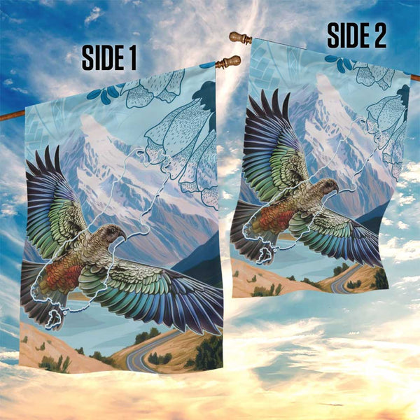 New Zealand South Island Garden Flag Te Waipounamu Aoraki Kea Bird LT14