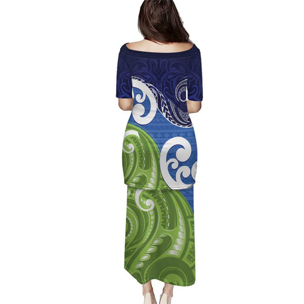 Southland New Zealand Puletasi Maori Koru Flag Color LT14