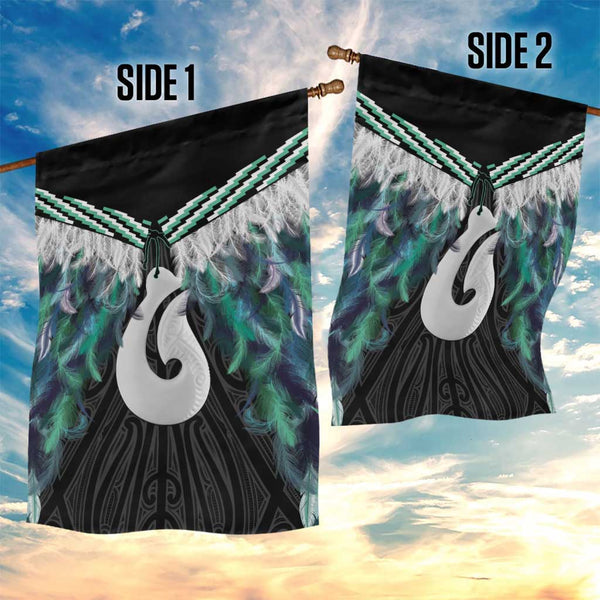 Aotearoa Korowai Motif Garden Flag Hei Matau Poutama Maori Pattern LT14
