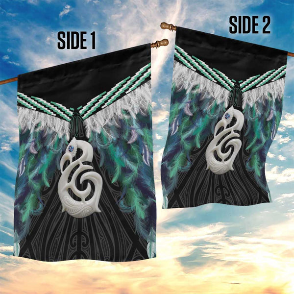 Aotearoa Korowai Motif Garden Flag Hei Manaia Poutama Maori Pattern LT14
