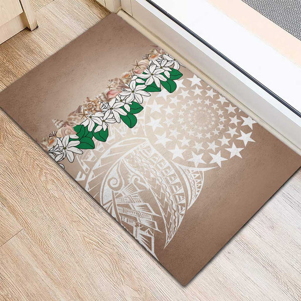 Cook Islands Tiare Maori With Conch Shell Rubber Doormat 2025 Pasifika ...