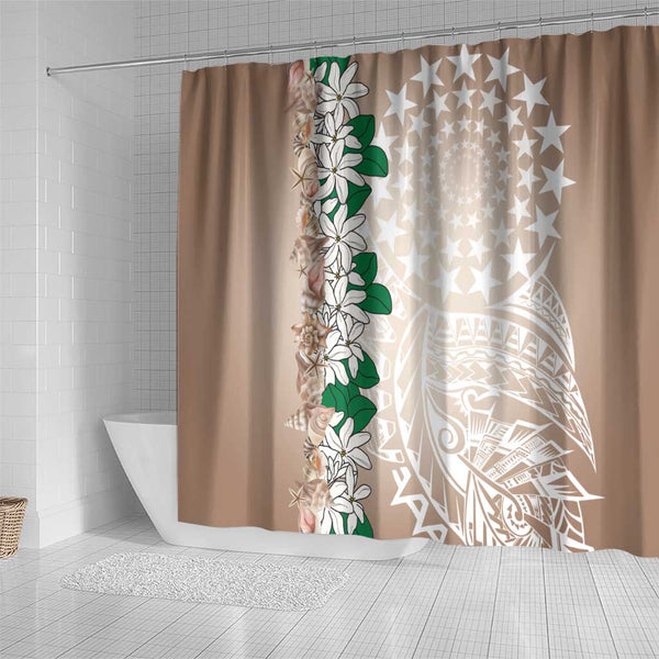 Cook Islands Tiare Maori With Conch Shell Shower Curtain 2025 Pasifika ...