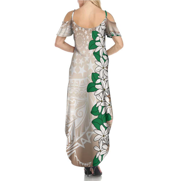 Cook Islands Tiare Maori With Conch Shell Summer Maxi Dress 2025 ...