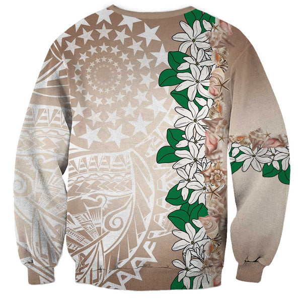 Cook Islands Tiare Maori With Conch Shell Sweatshirt 2025 Pasifika ...