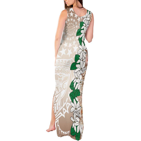Cook Islands Tiare Maori With Conch Shell Tank Maxi Dress 2025 Pasifika ...