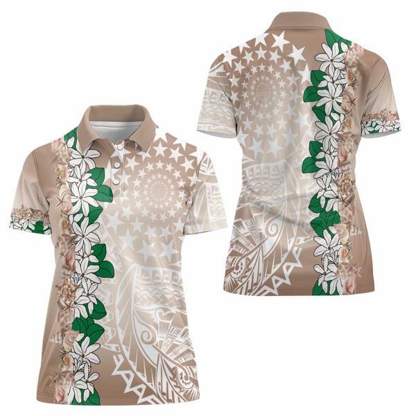 Cook Islands Tiare Maori With Conch Shell Women Polo Shirt 2025 ...