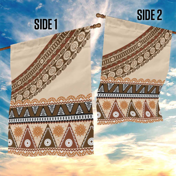 Bula Fiji Garden Flag 2025 Pasifika Traditional Fijian Masi LT14