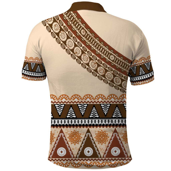 Bula Fiji Polo Shirt 2025 Pasifika Traditional Fijian Masi LT14