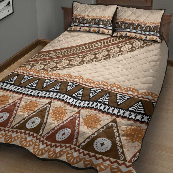 Bula Fiji Quilt Bed Set 2025 Pasifika Traditional Fijian Masi LT14