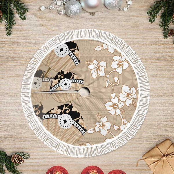 Bula Fiji Iri Buli Tree Skirt Woven Fan With Fijian Tapa LT14