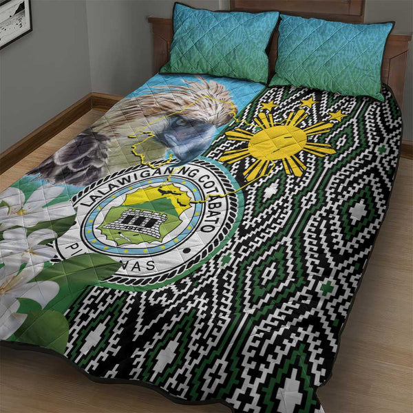 Cotabato Philippines Province Quilt Bed Set Filipino Eagle Sampaguita ...
