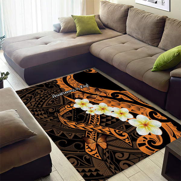 Liver Cancer Awareness Month Area Rug Awareness Is Key Orange ...