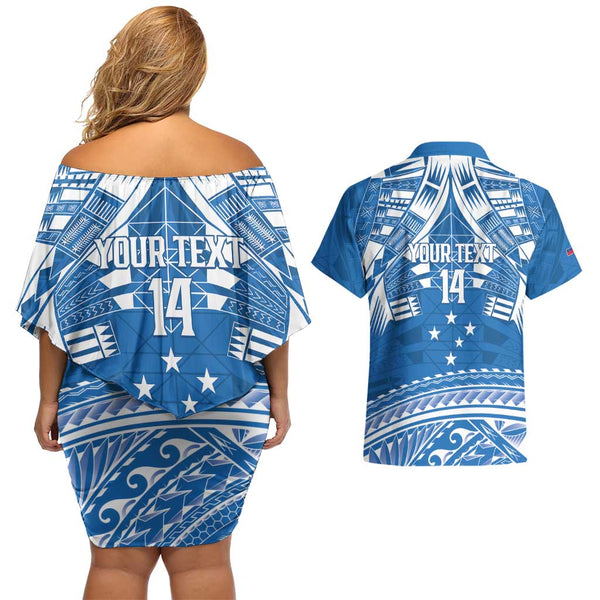 Toa Samoa Rugby Custom Couples Matching Off Shoulder Short Dress and ...