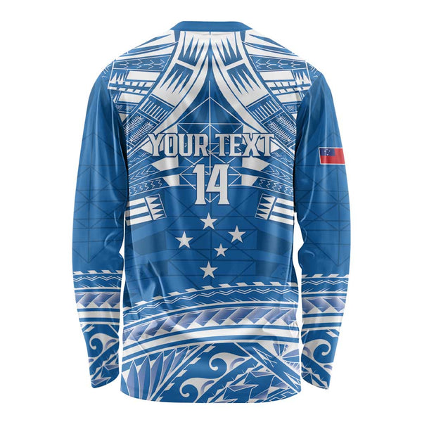 Toa Samoa Rugby Custom Long Sleeve Shirt Uso aso uma Samoan Pattern ...
