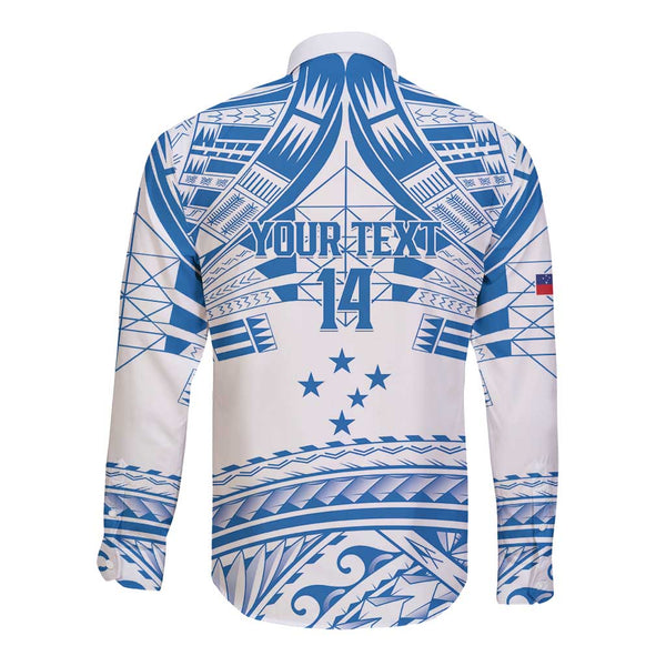 Toa Samoa Rugby Custom Long Sleeve Button Shirt Uso aso uma Samoan ...