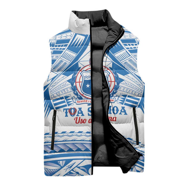 Toa Samoa Rugby Custom Sleeveless Puffer Jacket Uso aso uma Samoan ...