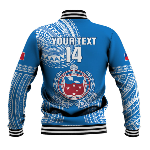 Custom Samoa Rugby Baseball Jacket Pacific 2023 Go Toa Samoa LT14