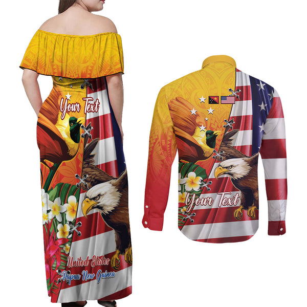 Personalised United States And Papua New Guinea Couples Matching Off